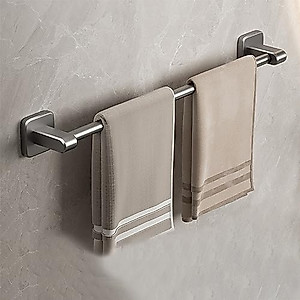 Bathroom Towel Bar, 19.69 Inch Towel Racks for Bathroom Wall Mounted, Heavy Duty Bath Hand Towel Holder Organizer, Modern Home Decor Towel Rod, Gray Single Bar (Gray)