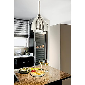 Kichler Terna 15" LED Ceiling Fan in Brushed Nickel, 5-Blade Modern Ceiling Fan with Remote Control, 3000K, (15" W x 19.75" H), 300230NI