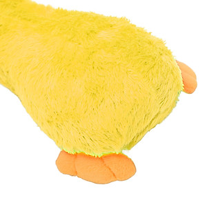 Duck Dog Squeaky Toy, Interactive Teeth Cleaning Plush Dogs Chew Toy Dog Companion for Dogs Puppies Pets (Yellow)