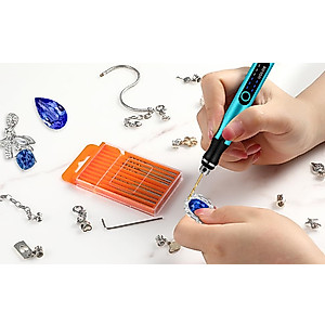 Uolor Mini Twist Drill Bit Set, 10Pcs Micro Engraving Drill Bits, 0.6mm-2.2mm, HSS 2.35mm Shank Titanium Coated Tiny Drill Bit Hole Drilling Tool for DIY Resin, Jewelry, Amber, Circuit Board, Walnut