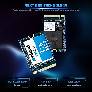 INLAND TN436 1TB M.2 2230 SSD PCIe Gen 4.0x4 NVMe Internal Solid State Drive, 3D TLC NAND Gaming Internal SSD, Compatible with Steam Deck ROG Ally Mini PCs