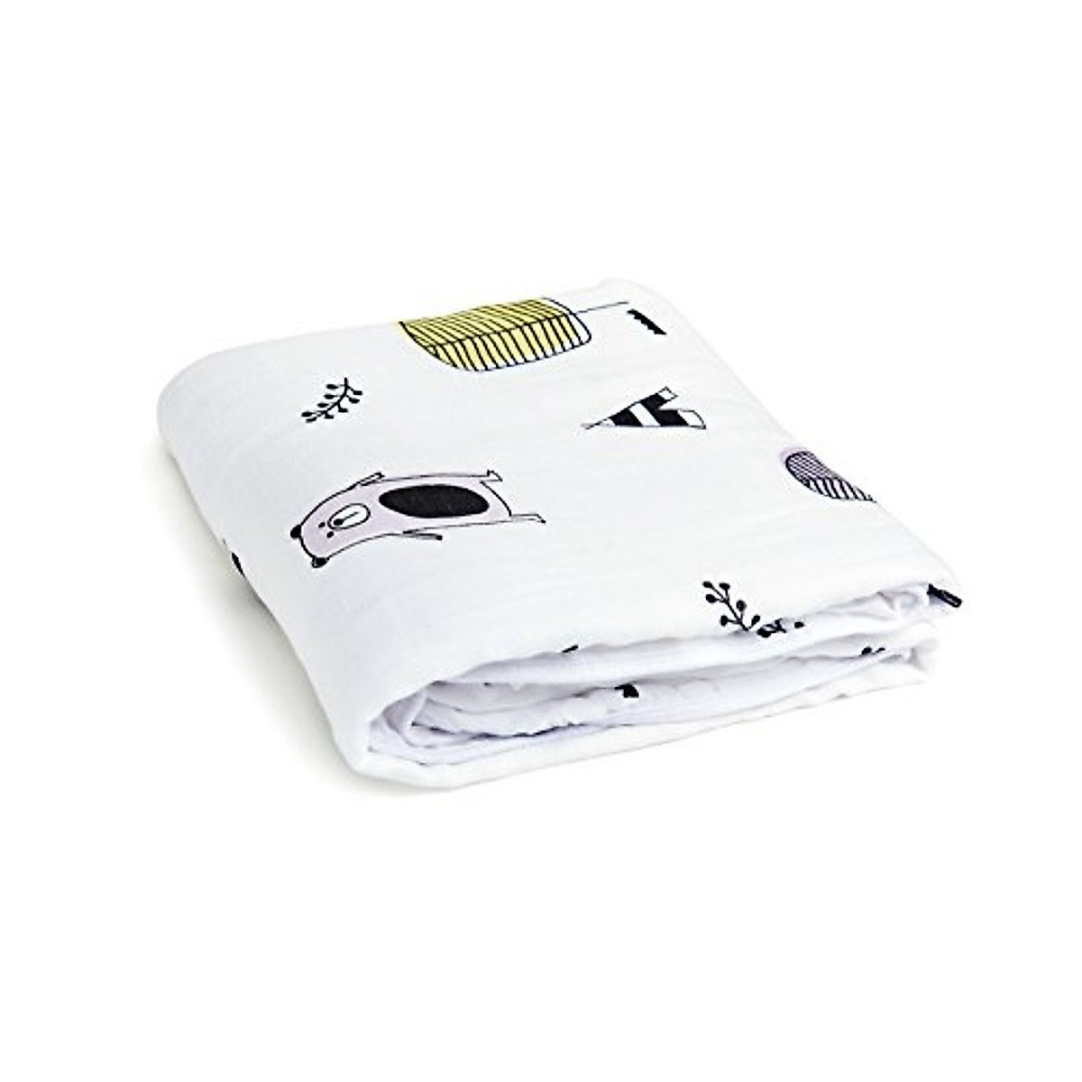 Clover & Sage Organic Muslin Baby Toddler Blanket - 100% Hypoallergenic Cotton Bed Blankets - Cuddle Bears