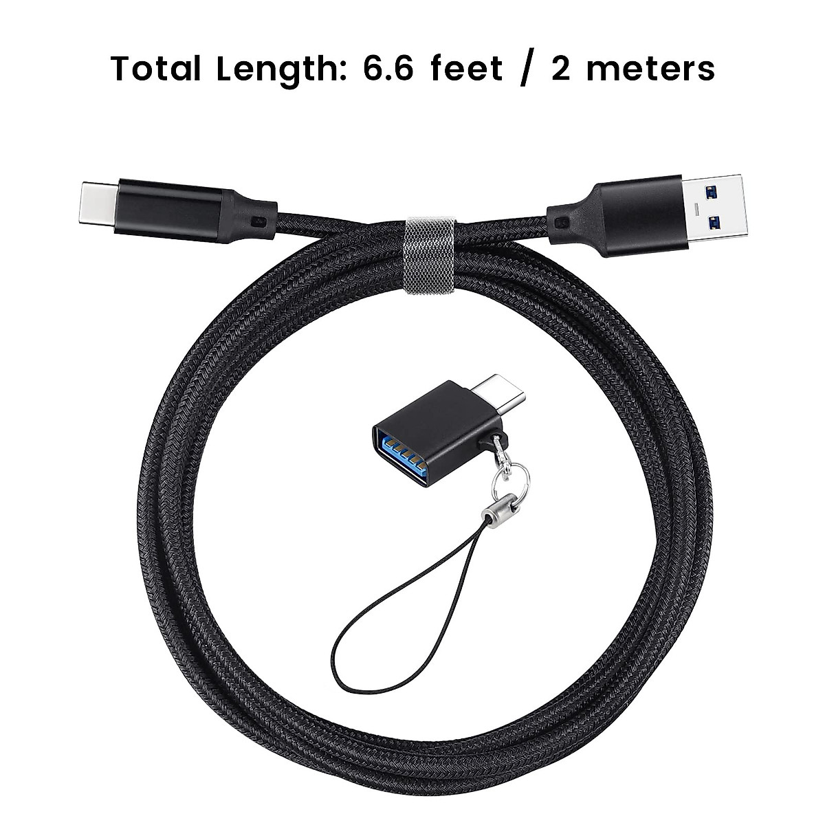 weishan USB C Cable for Elgato HD60 S+, HD60 X Game Capture Card & Wave 3, XLR Condenser Mic - Super Fast Charging Cable with Adapter, 6.6ft Long