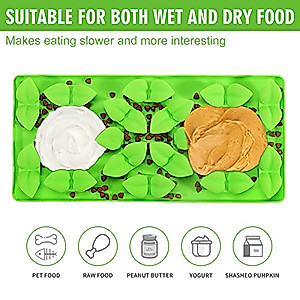 Dog Licking Treat Slow Feeder Snuffle Pet Calming Mat Anxiety Relief Training Wet Food Lick Pad with Suction Cup for Dogs and Cats (Upgrade)