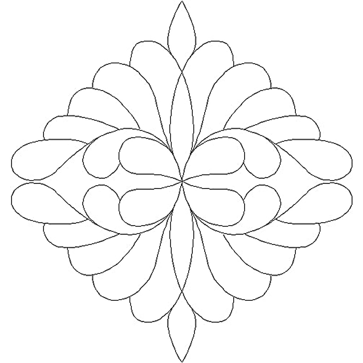 Border and Corner Feather Quilting Stencils - with Square Block Stencil - 3 Quilting Plastic Quilt Stencil Set for Borders, Background, Patterns - for Machine and Hand Quilting - with Guide