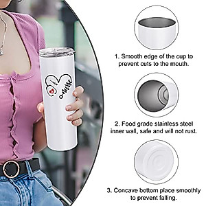 Gingprous Nurse Tumbler, Nursing Gifts for New Nurse Nurse Appreciation Gifts for Nurse Nurse Week Gifts Nurse Graduation Christmas Birthday Gifts, 20oz Insulated Stainless Steel Skinny Tumbler, White