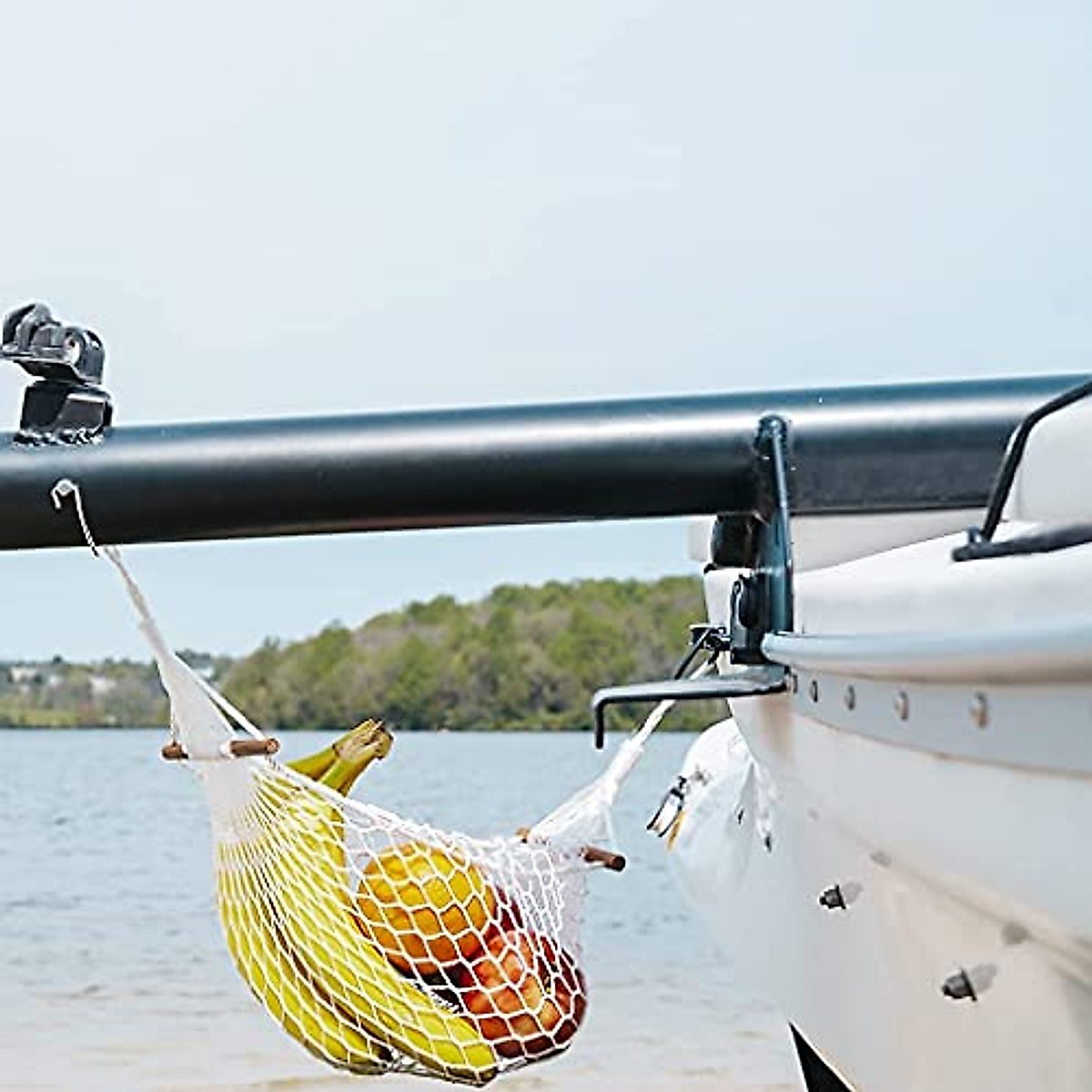 Travelers Hammocks Fruit & Vegetable Macrame Hammock, Space Saving Produce Hammock for Boat, Home, RV Storage & Under Cabinet with-Drawstring Closure