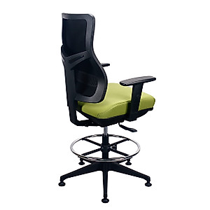 TEMPUR-PEDIC Cooling Technology Drafting Stool, Adjustable Height, Green