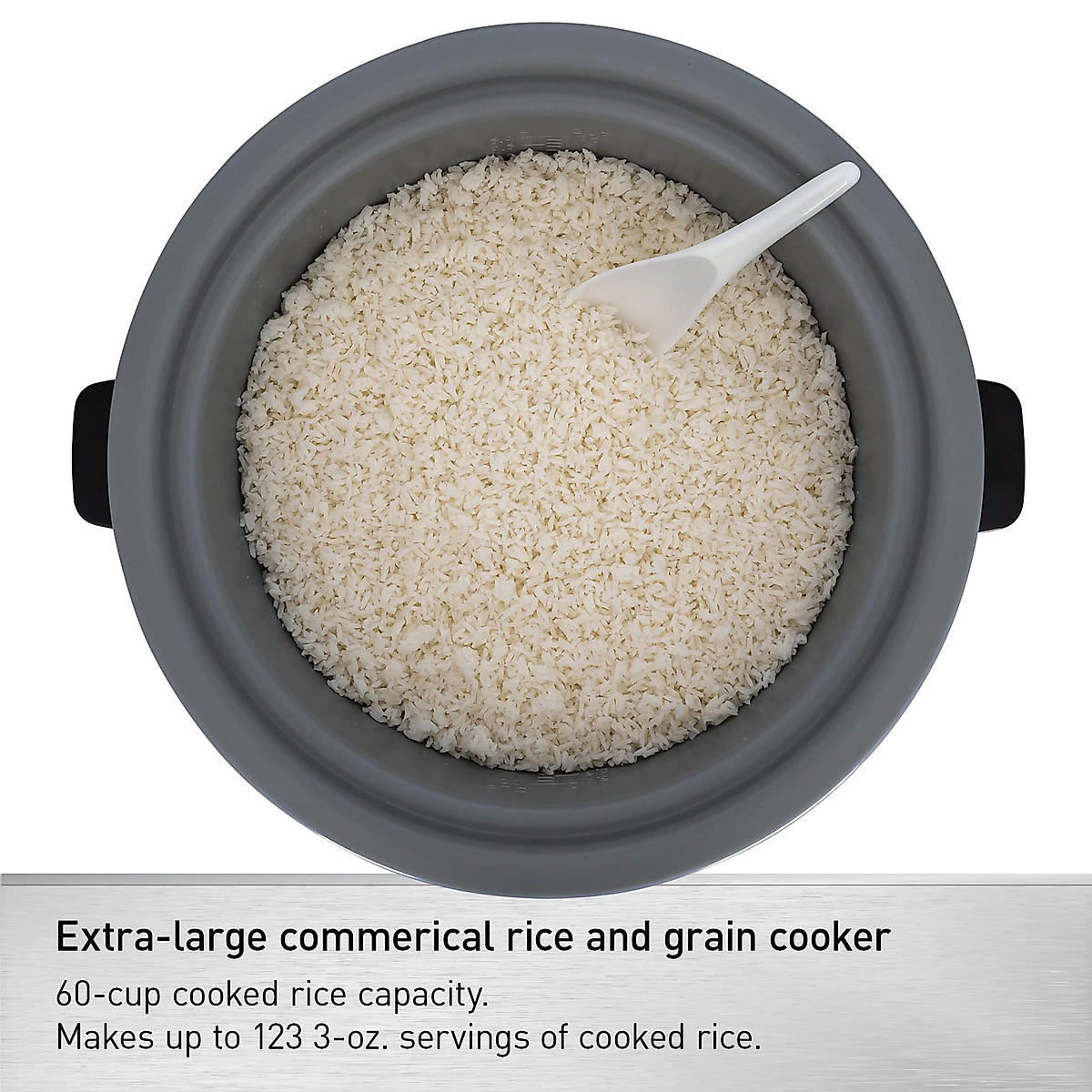 Panasonic Commercial Rice Cooker, Extra-Large Capacity 60-Cup (Cooked), 30-Cup (Uncooked) with One-Touch Operation and Durable Non-Stick Coated Pan - SR-GA541FH – Silver