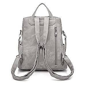 Konelia PU Leather Backpack Purse for Women Fashion Multipurpose Design Handbag Ladies Shoulder Bags Travel Backpack Brown