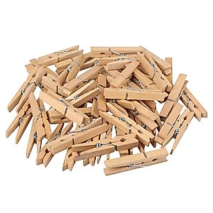 Wood Clothes Pins, 400 PCS 2.83 inches Clothes Pins Wooden for Multipurpose Everyday Laundry, Clothes, Towels, Craft, Photos, Art Wall, by GNIEMCKIN.