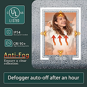 Benime 24x32 Inch, LED Lighted Bathroom Medicine Cabinet with Mirror, Surface or Recessed Medicine Cabinet with Lights, Defogger, Stepless Dimming&Color Temps, 2 Outlets&USBs, 3 Storage Shelves