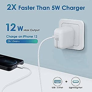 iPad Charger, iPad Charger Cord 10 FT Apple Certified, 12W USB Wall Charger Foldable Portable Travel Plug with Long Lightning Cable for iPad 4/5/6/7/8/9, iPad Mini 1/2/3/4/5, iPad Air 1/2/3, iPhone