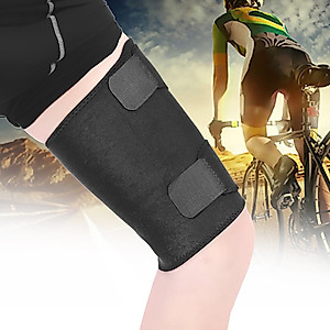 Breathable Thigh Support, Hamstring Compression Sleeve, Neoprene Non Slip Quadriceps Support Brace, Adjustable Thigh Wrap for Sprains, Strains, Pulled Muscles, Sports Injury