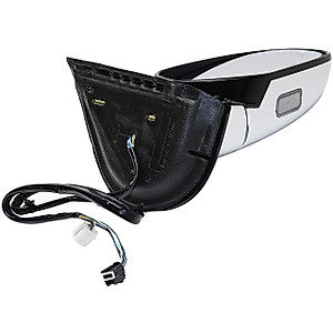 Kool Vue Passenger Side Power Heated Mirror for Cadillac Escalade Escalade ESV 2007-2014 Power Fold With Signal Light, Memory & Puddle Lamp; Without Blind Spot Light Chrome