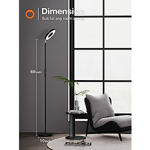 addlon RGB Floor Lamp, 2000LM LED Super Bright-Tall Standing with Alexa, App and Remote Control, Smart Modern Floor Lamp with Music Sync and 16 Million DIY Colors for Bedroom Living Room