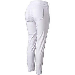 SLIM-SATION Women's Ankle Pant (White,16)