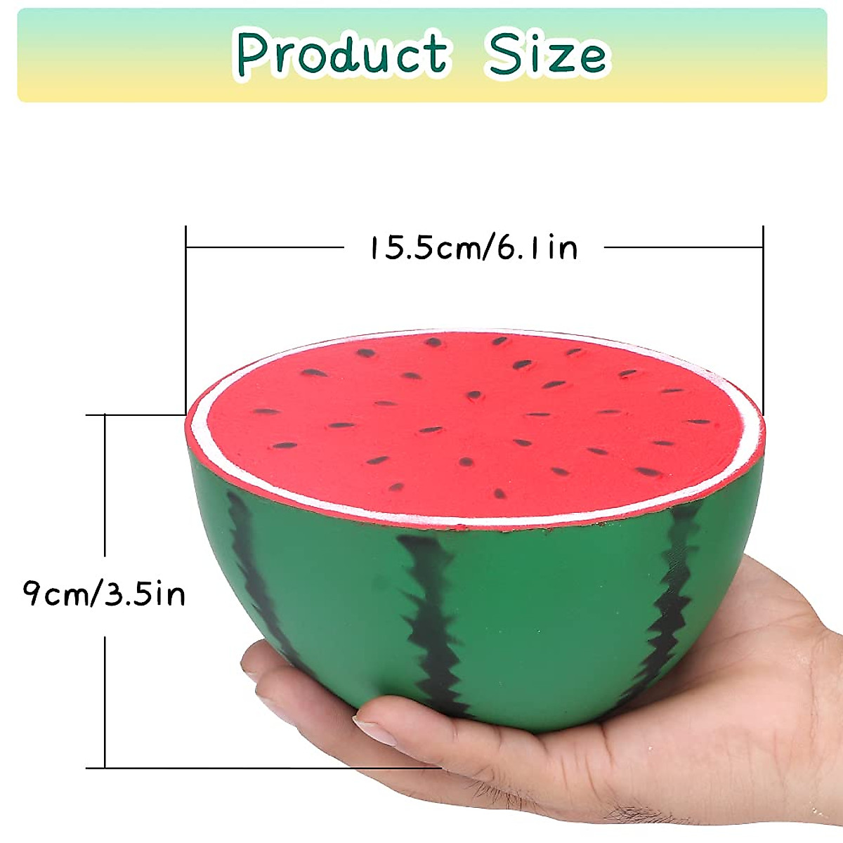Half Watermelon Jumbo Squishies Fidget Toys, Sensory Push Bubble, Slow Rising Squishy Toys Galaxy Starry Packs Scented Squishy Squeeze Toy Stress Reliever Gift