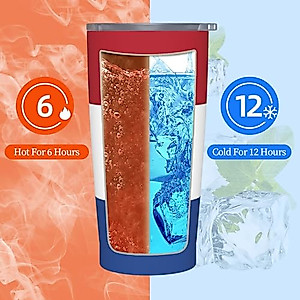 VKKOEWL Netherlands Holland Flag Stainless Steel Insulated Tumbler 20 Oz Travel Water Bottle Coffee Mug Drink Cup With Lid Straw