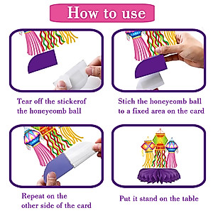 9 Pieces Diwali Honeycomb Ornaments - Diwali Party Decorations Demon Slayer Table Centerpieces Tabletop Decorations Diwali Happy Decorations for Indian Diwali Home Rangoli Party Decorations