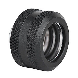 Pomya Water Cooling Fitting, 14mm Water Cooling Compression Fitting for Rigid Acrylic Tube OD (Pack of 4)(black)
