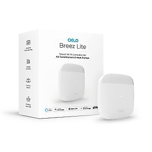 Breez Lite | Smart AC Controller for Mini-Split, Window & Portable Air Conditioners & Heat Pumps | Free App, No Subscriptions | Alexa, Google, Siri Shortcuts, SmartThings, IFTTT (White)