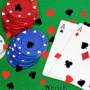 Werich Casino Poker Confetti Night Club Party Casino Party Metallic Foil Table Scatters Confetti Party Wedding Birthday Baby Shower Bridal Shower Festival Theme Party Decorations Supplies