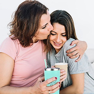 Best Mom Ever Tumbler, 22 Oz Stainless Steel Water Bottle with Lid & Straw - Mint Green, Ideal Christmas Gifts for Mom, Perfect Mom Gifts for Mother's Day, Versatile with Temperature Retention