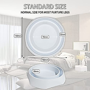 Bed Bug Interceptors with Anti Skid Pads | Bed Bug Trap | Bed Bug Traps and Detectors | Bed Bug Traps for Bed (White - 4 Pcs)