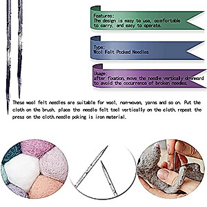 Mayboos 35 Pcs Needle Felting Needles,Wool Felting Supplies with 4 Types Star,Twisted,Cone,Triangular Felting Needles Color Coded Wool Felting Needles Tool Kit with Needle Box