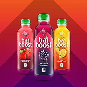 Bai Boost Buka Black Raspberry, Antioxidant Infused Beverage, 18 fl oz bottle (Pack of 12)