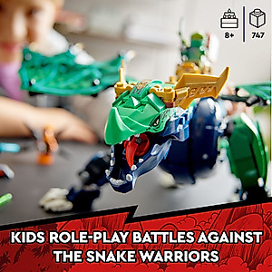 Lego NINJAGO Lloyd’s Legendary Dragon Toy, 71766 Set with Snake Figures & NYA Minifigure, Collectible Mission Banner Series