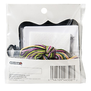 Bucilla Beginner Mini My First Cross Stitch Kit, 3", Flowers, 3"