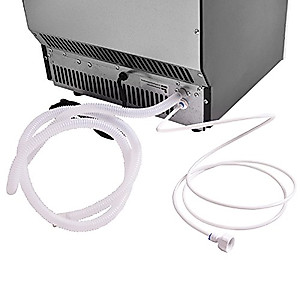 USzon Built-in Stainless Steel Commercial Ice Maker Portable Ice Machine Restaurant (Silver)