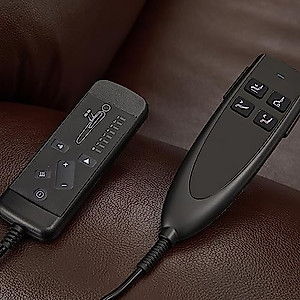 Irene House 9188 Lay Flat Lift Recliner Chair Heat Massage Dual Motor Infinite Position Up to 300 LBS Electric Power Lift Recliners, Medium(Brown Faux Leather)