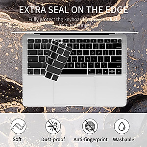 Watbro Compatible with MacBook Air 13 Inch Laptop Case 2020 2019 2018 Release A2337 M1/A2179/A1932,Colorful Marble Case with Keyboard Cover Skin for MacBook Air 2020 with Touch ID