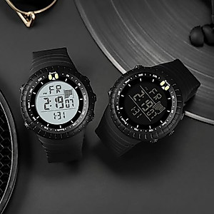 Men Digital Watch Waterproof Sports Military Watch Tactical Watches for Men Wrist Watch Big Face LED Backlight Alarm Stopwatch