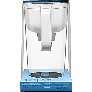 Brita Large 10 Cup Water Pitcher with 1 Standard Filter, Made Without BPA, Huron, (Packaging May Vary), Small, Bright White