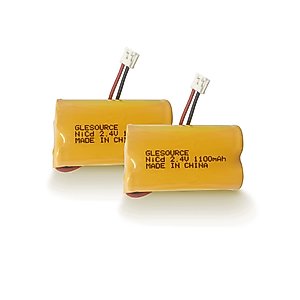 GLESOURCE (2 Pack) 2.4V 1100mAh BP2-A Dual-LITE Ni-CD Battery Pack Compatible for Exit Sign Emergency Light, CSXWREB3 HUBBEL Battery, BP2A BP2-0A 0BP2-0A