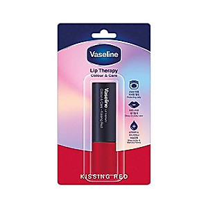 Vaseline Lip Therapy Color & Care | Tinted Lip Balm | Lip Moisturizer | Kissing Red, 4.2g