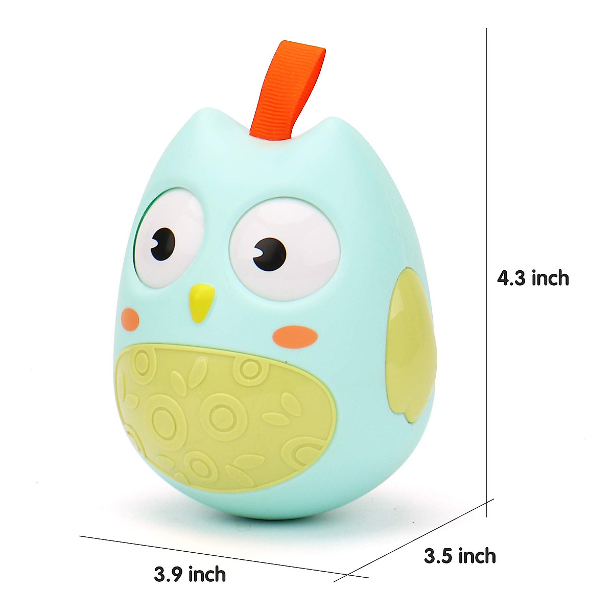 Kim Player Roly Poly Toy, Owl Weeble Wobble Toys for Baby 6 Months and Up, Best Gift for Kids Boys Girls Infants Toddlers