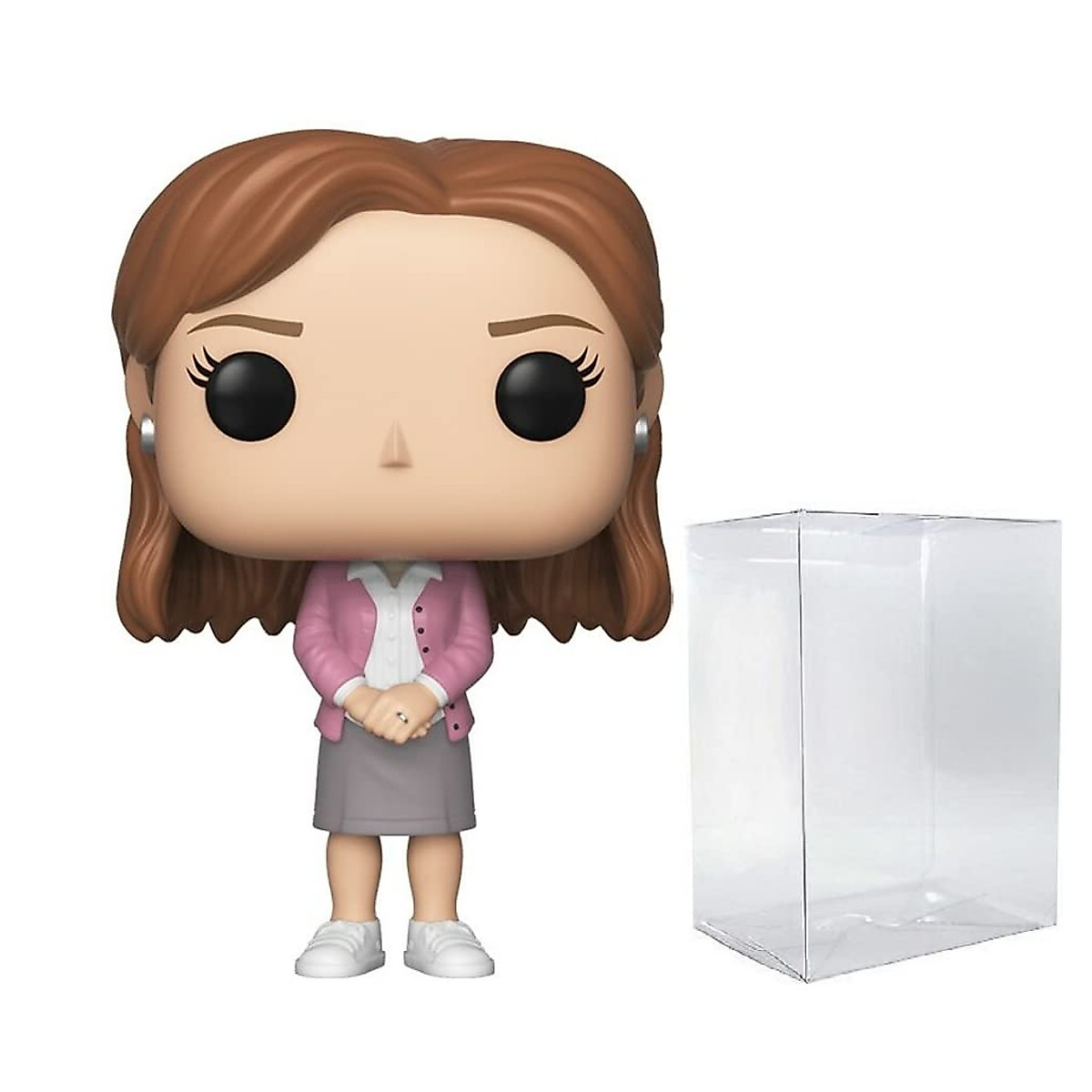 POP The Office - Pam Beesly Funko Pop! Vinyl Figure (Bundled with Compatible Pop Box Protector Case), Multicolored, 3.75 inches