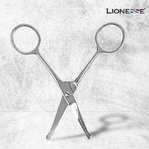 Lionesse Nose Hair Scissors, Small Scissors Round Tip Design, Hair Trimming Scissors For Hair, Nose Beard Mustache Eyebrow Scissors, Bikini Trimmer