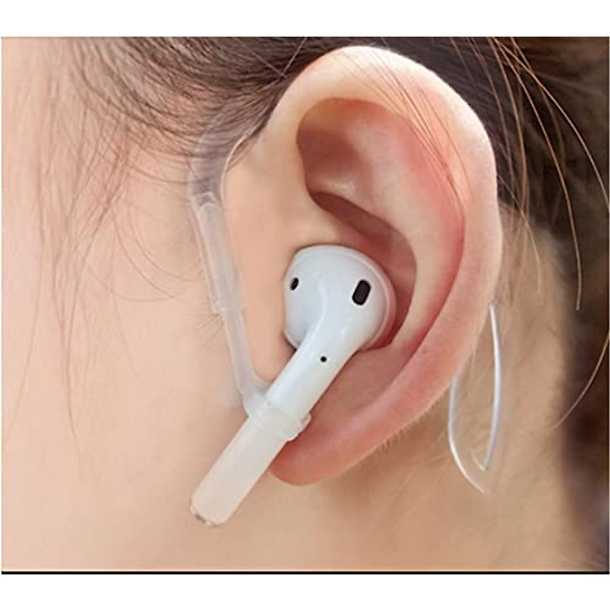 ALXCD Ear Hooks Replacement for Air Pods Pro, Anti-Slip Adjustable Over-Ear Soft TPU Earhook [Anti Slip][Anti Lost], Compatible with AirPods Pro AirPods1 AirPods2 Headphones, 3 Pairs Clear