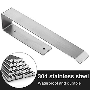 Stainless Steel Hand Towel Bar - Self Adhesive Towel Rack Stick on Wall, SUS-304 Brushed Towel Holder, Strong Sticky Towel Ring, Contemporary Style Towel Hanger No Drilling
