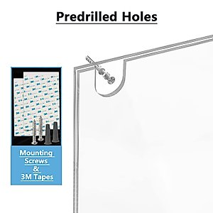 MaxGear Acrylic Sign Holder 11 X 17 Wall Mount Sign Holder Clear Plastic Picture Frames with 3M Tape Adhesive and Screws for Office, Home, Store, Restaurant - Landscape, 6 Pack