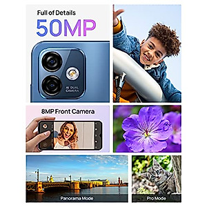 Ulefone Note 16 Pro | 2023 | Unlocked Cell Phone, Android 13, Octa-core 16GB + 256GB, 6.52" Screen Phones Unlocked, 50MP Dual Camera Mobile Phone, 4400 mAh, Dual 4G, Fingerprint Unlock, OTG, Black