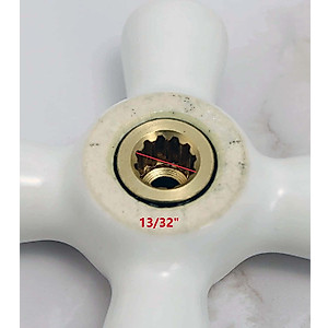 Porcelain Handles, Porcelain Knobs, Replacement Porcelain Faucet Handles, 12 Spline Connection - by PlumbUSA