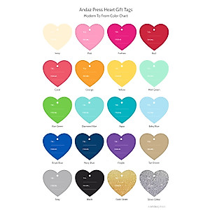 Andaz Press Heart Gift Tags, Modern Style, to/from, Red, 30-Pack
