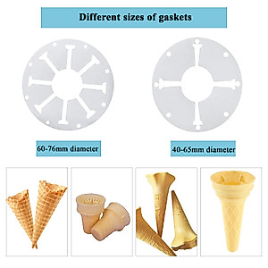 KUNHEWUHUA Ice Cream Cone Dispenser-16’’L x 3’’ Dia Plastic Tube with 1.6-2.6ins 2.4-3 ins gasket